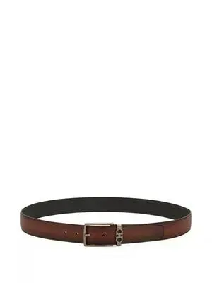 FERRAGAMO Gancini Reversible Belt - Brown