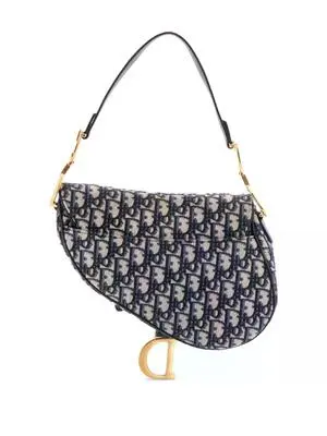 Dior Saddle Handbag Oblique Canvas Medium Shoulder Bag - Blue