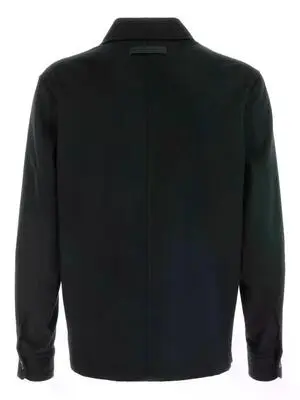 Zegna Cashmere Pocket-detail Overshirt - Black