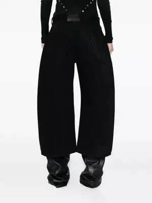 Attico Wide-leg Jeans With Belt Loops - Black