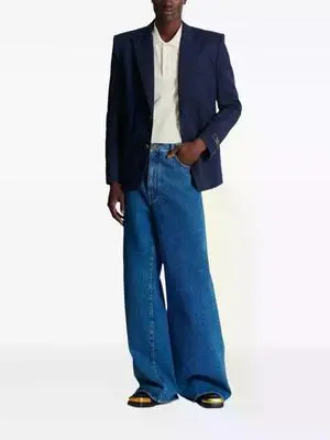 Balmain Wide-leg Cotton Jeans