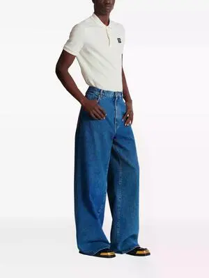 Balmain Wide-leg Cotton Jeans
