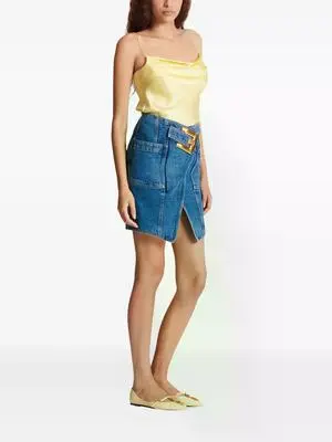 Balmain Belted Mini Skirt - Blue