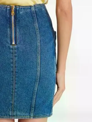 Balmain Belted Mini Skirt - Blue