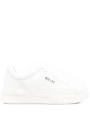 Guess 45mm Welli Leather Sneakers - White