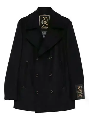 SEALUP Buttoned Double-breasted Coat - Blue