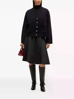 GANNI Pocket Button-fastening Cardigan - Blue