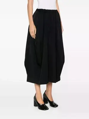 Comme Des Garçons Elasticated Wool Trousers - Black