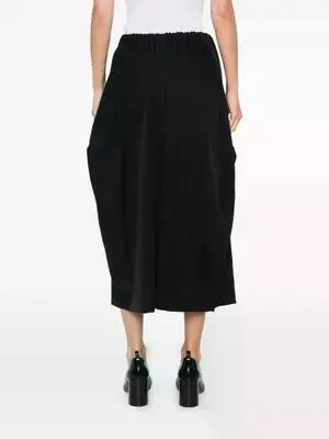 Comme Des Garçons Elasticated Wool Trousers - Black