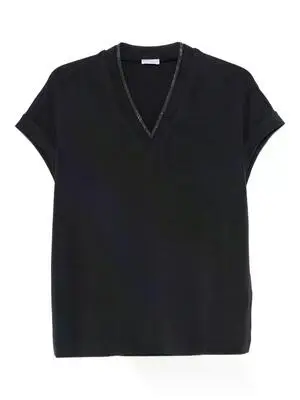 Brunello Cucinelli V-neck T-shirt - Blue