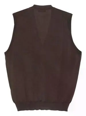 DELL'OGLIO Button-fastening Sleeveless Cardigan