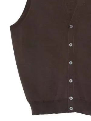 DELL'OGLIO Button-fastening Sleeveless Cardigan