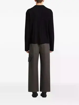 COURREGES Ribbed Polo Shirt - Black