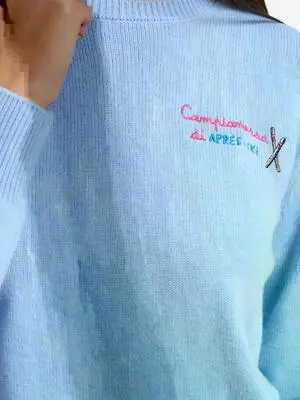 MC2 SAINT BARTH Embroidered Crewneck Sweater - Blue
