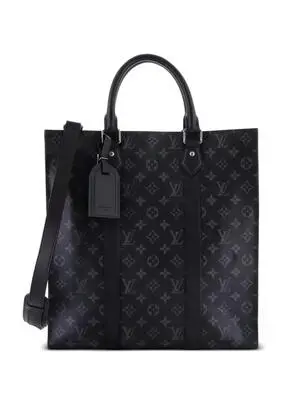 LOUIS VUITTON Sac Plat Tote Bag Monogram Eclipse Canvas
