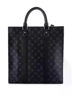 LOUIS VUITTON Sac Plat Tote Bag Monogram Eclipse Canvas