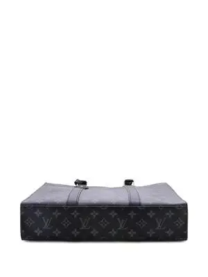LOUIS VUITTON Sac Plat Tote Bag Monogram Eclipse Canvas