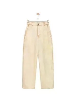 Loewe Cotton Trousers - Neutrals