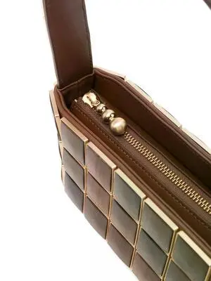 Cult Gaia Romy Panelled Wood Shoulder Bag