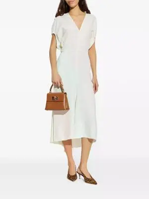 Victoria Beckham Gathered Short-sleeves Midi Dress