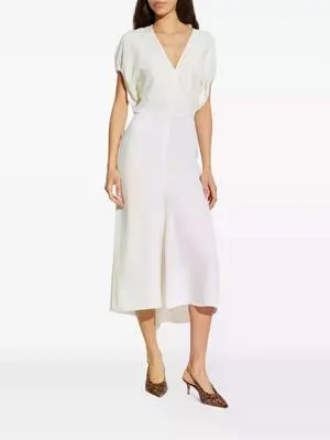 Victoria Beckham Gathered Short-sleeves Midi Dress