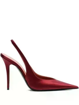 Amina Muaddi 105mm Anok Sling-back Pumps - Red