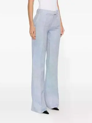 Etro Linen Tailored Trousers - Blue