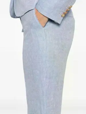 Etro Linen Tailored Trousers - Blue