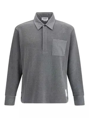 Thom Browne Long Sleeve Patch Pocket Polo Shirt