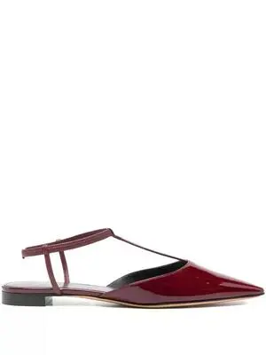 ERALDO Point-toe Flat Pumps - Red