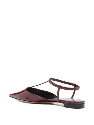 ERALDO Point-toe Flat Pumps - Red