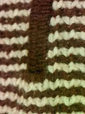 Studio Nicholson Striped Zip-neck Sweater - Brown