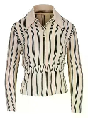 Zimmermann Long-sleeve Polo Top - Neutrals