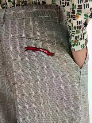 Marni Checked Wool Pleated Wide-leg Trousers