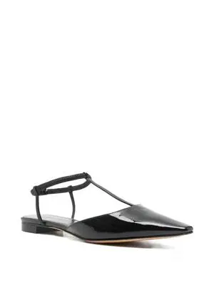 ERALDO Point-toe Flat Pumps - Black