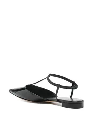 ERALDO Point-toe Flat Pumps - Black
