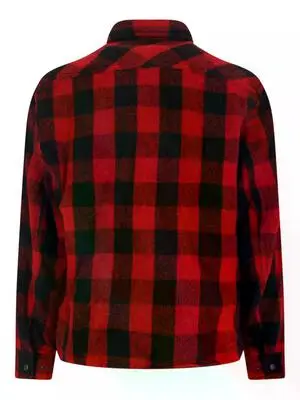 Junya Watanabe Checked-pattern Zip-up Shirt Jacket - Red