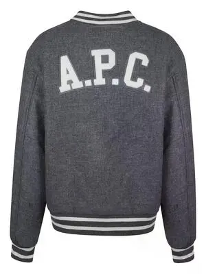 A.p.c. Alizee Striped-trim Bomber Jacket