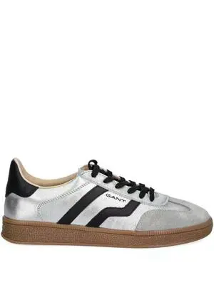 Gant Cuzima Metallic Leather Sneakers - Silver