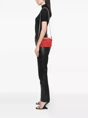 Prada Soft Calfskin Diagramme Camera Crossbody Bag - Red