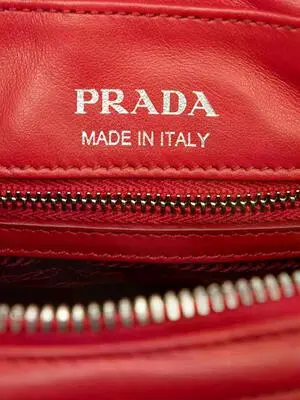 Prada Soft Calfskin Diagramme Camera Crossbody Bag - Red