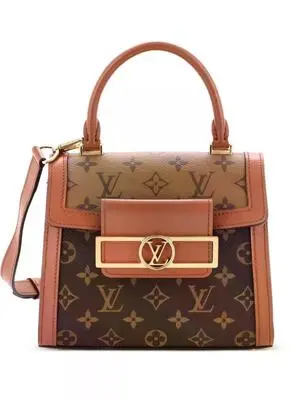 LOUIS VUITTON Dauphine Capitale Shoulder Bag Reverse Monogram Canvas