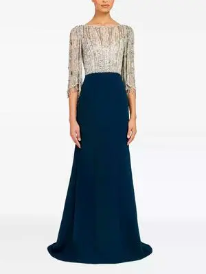 Jenny Packham Wanderlust Sequin-embellished Maxi Dress - Blue