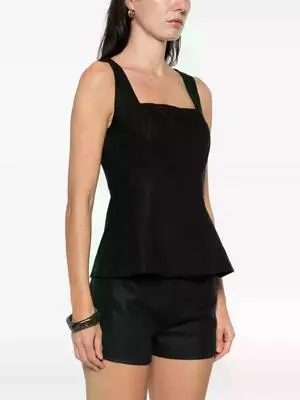 Faithfull The Brand Mina Square-neck Top - Black