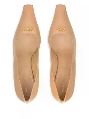 SERGIO ROSSI 60mm Surge Leather Pumps - Neutrals