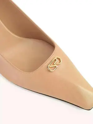 SERGIO ROSSI 60mm Surge Leather Pumps - Neutrals