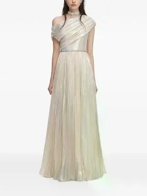 SELF-PORTRAIT Pleated Maxi Dress