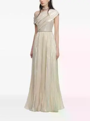 SELF-PORTRAIT Pleated Maxi Dress