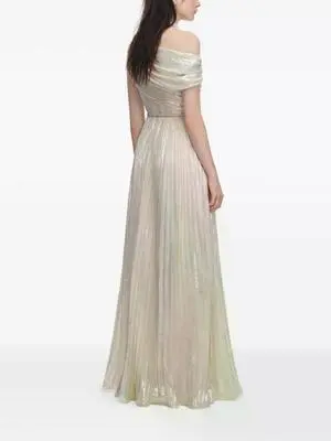 SELF-PORTRAIT Pleated Maxi Dress