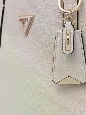 Guess Meridian Ii Triangle-logo Tote Bag - Neutrals